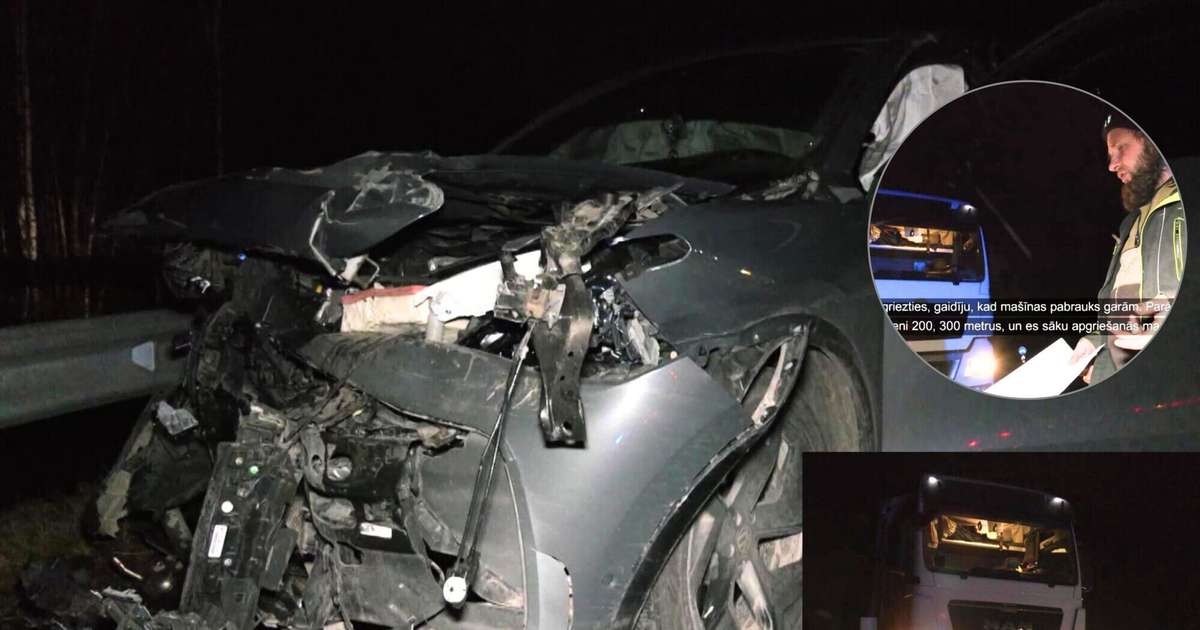 На Елгавском шоссе столкнулись грузовик и легковушка | Novaja.lv